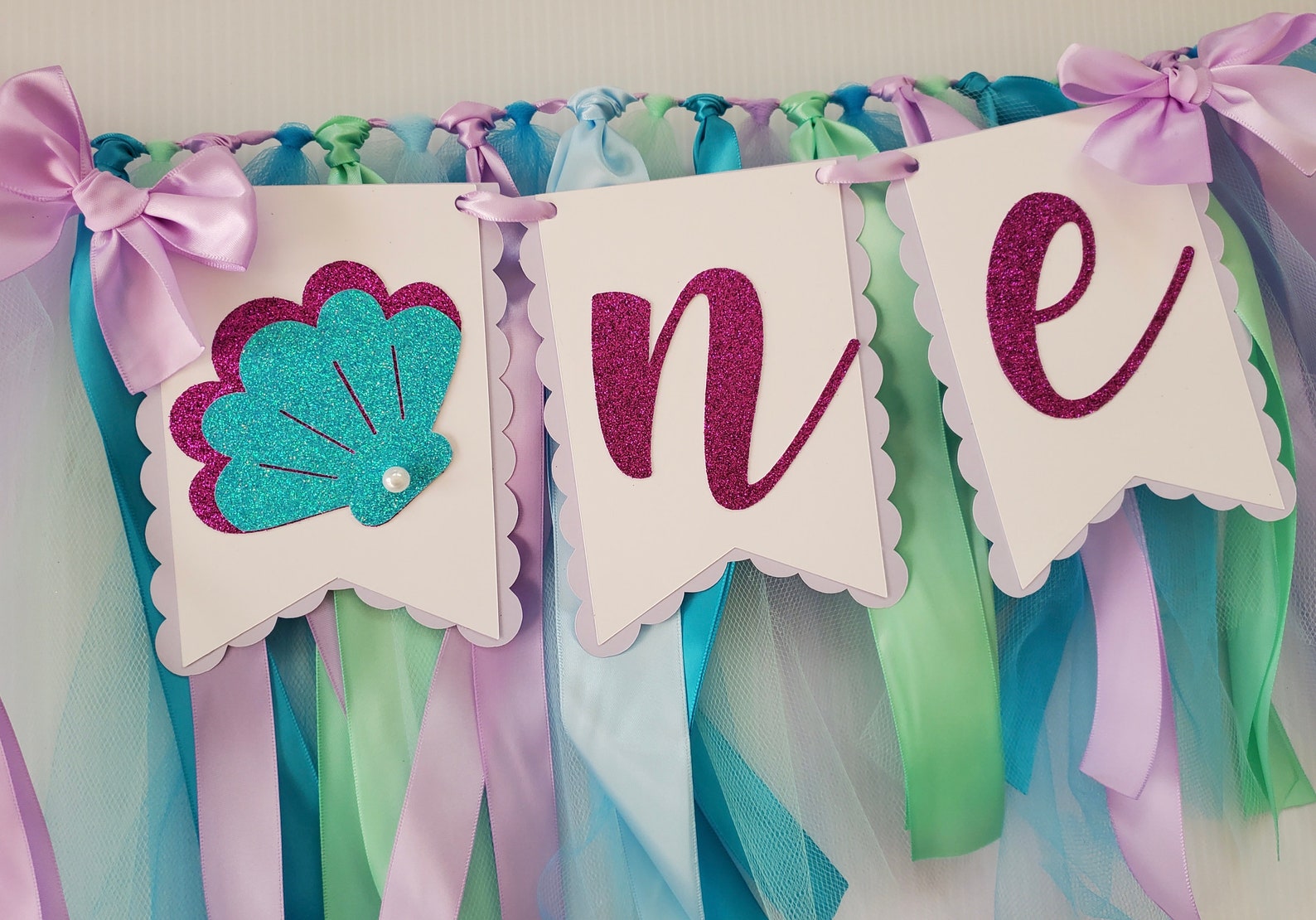 Seashell Half Birthday High Chair Banner. Under the Sea | Etsy