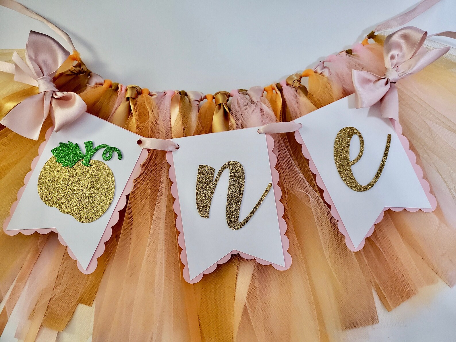 Pumpkin High Chair Banner. ONE Banner. Pumpkin Garland. - Etsy