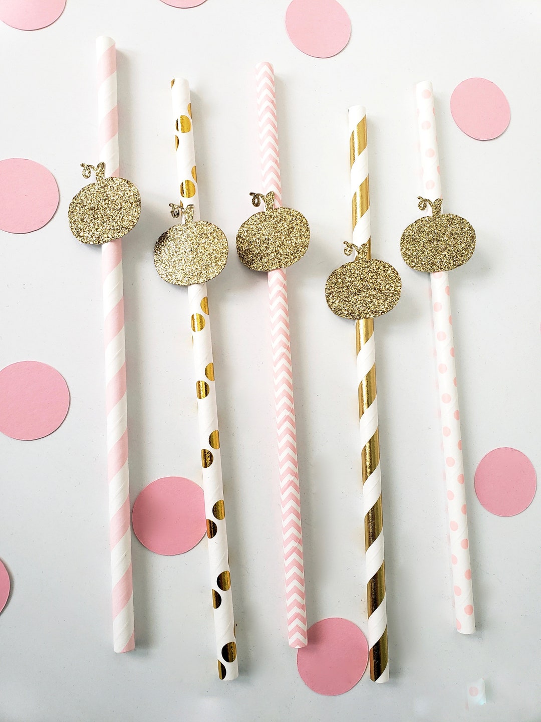 Pumpkin Straws, Little Pumpkin Drinking Straws, Halloween Paper Straws ...