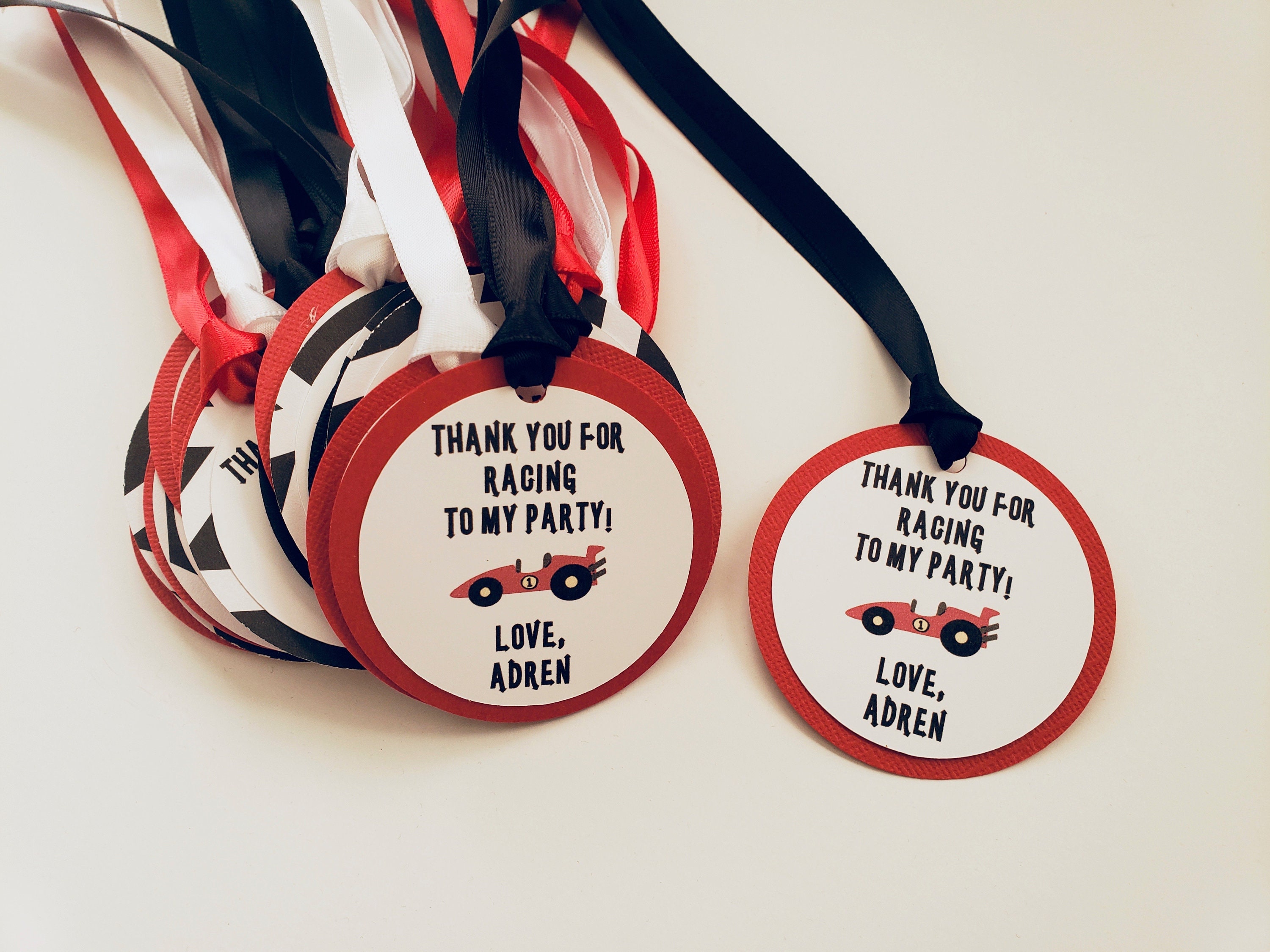 Race Car Favor Tags Racing Gift Tags Thank You Tags Race Car - Etsy