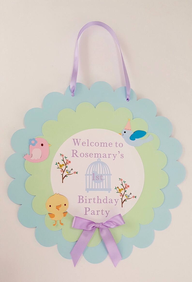 Bird Door Sign Birdy Welcome Birdie Theme Party Decor | Etsy