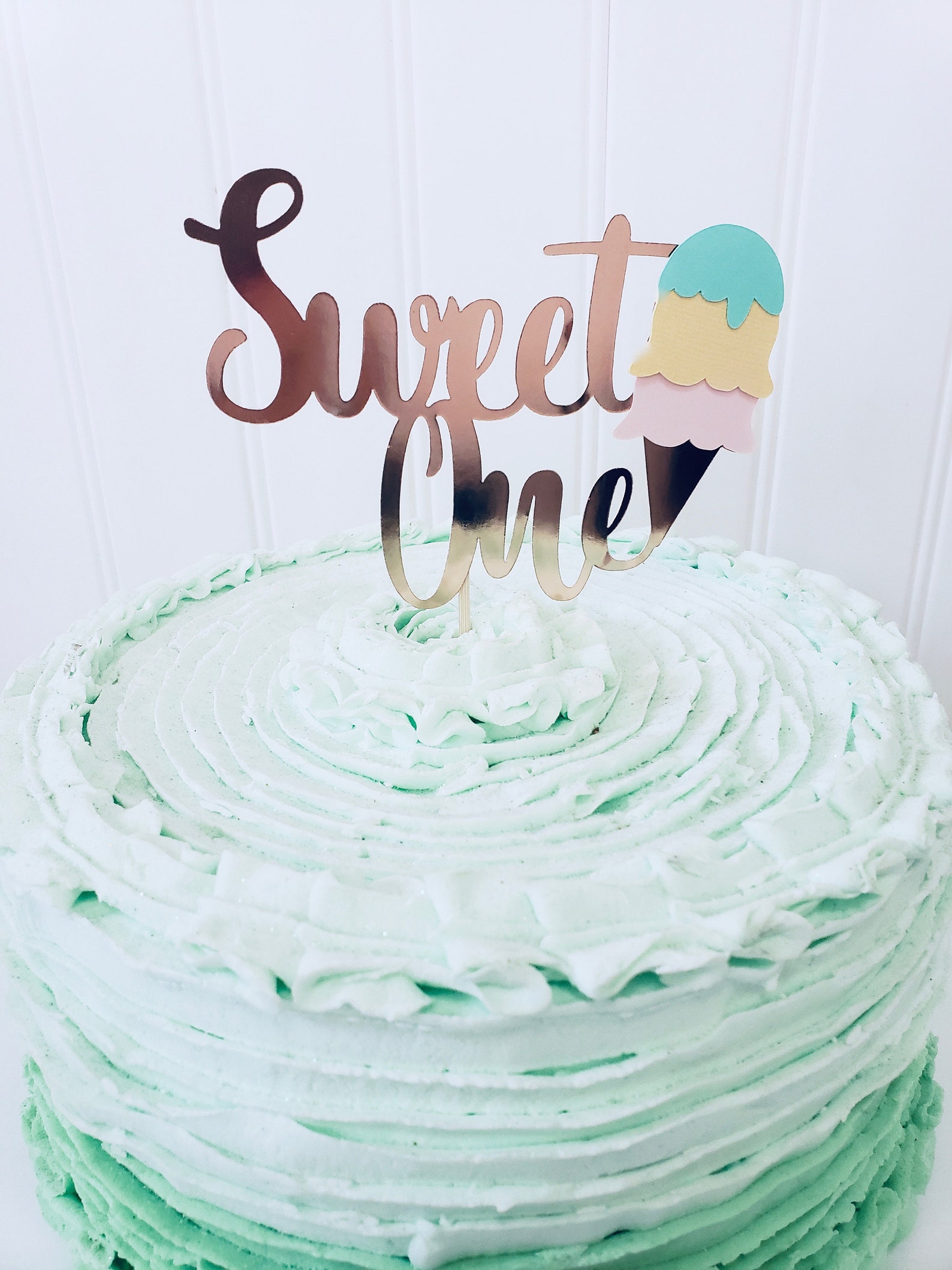 Sweet One Cake Topper. Ice Cream Cake Topper. Smash Cake | Etsy