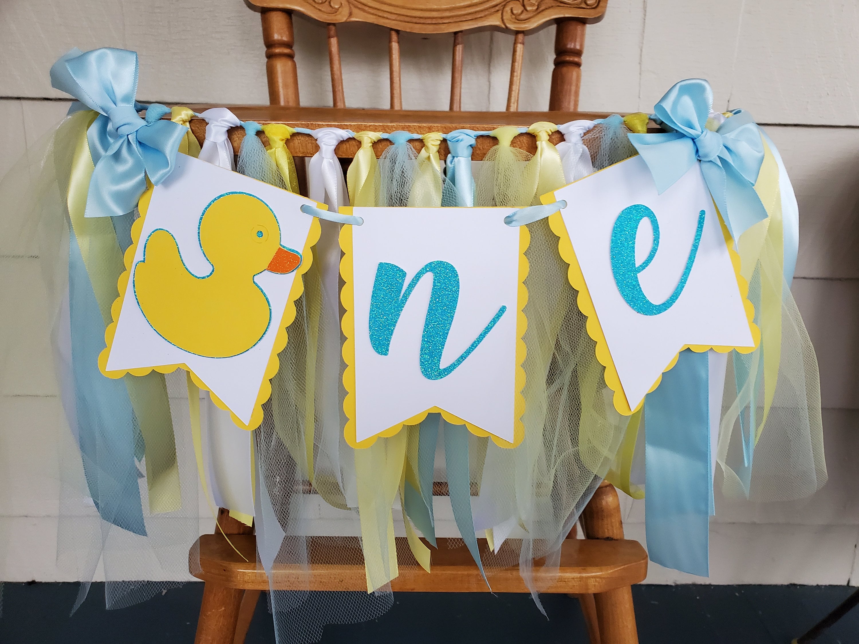 Rubber Duck High Chair Banner. ONE Banner. First Birthday - Etsy
