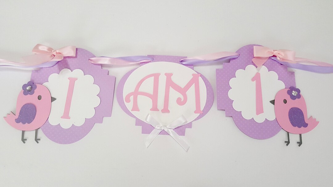 I Am 1 or ONE High Chair Banner Bird Birdy Theme Customizable - Etsy