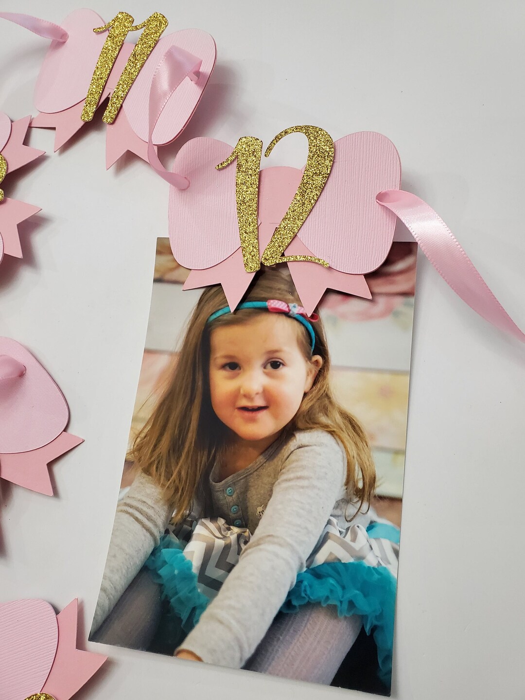Pink Bow Photo Banner. Pink Bow Picture Display. Hair Bow Party ...
