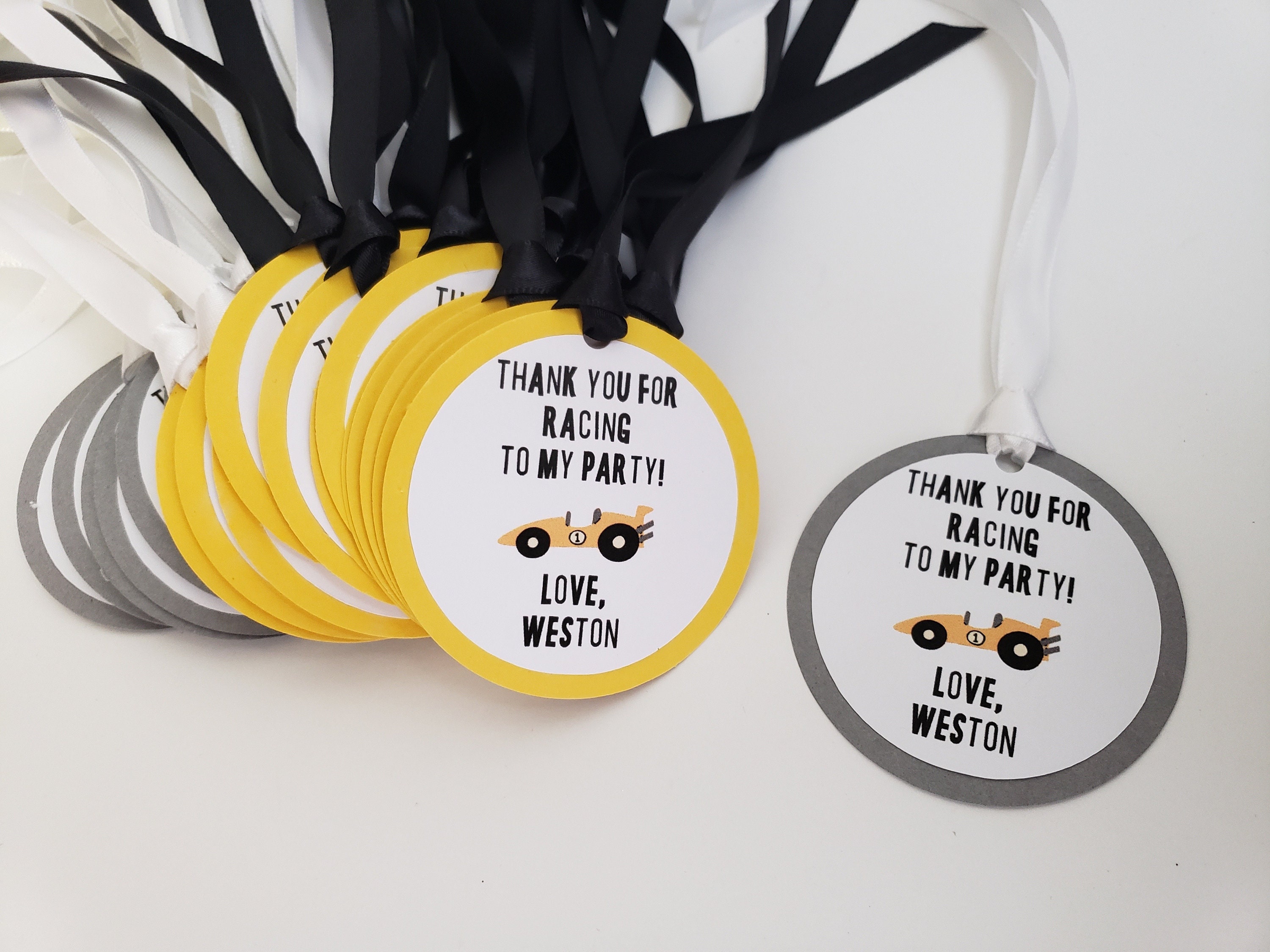 Race Car Favor Tags Racing Gift Tags Thank You Tags Race Car - Etsy