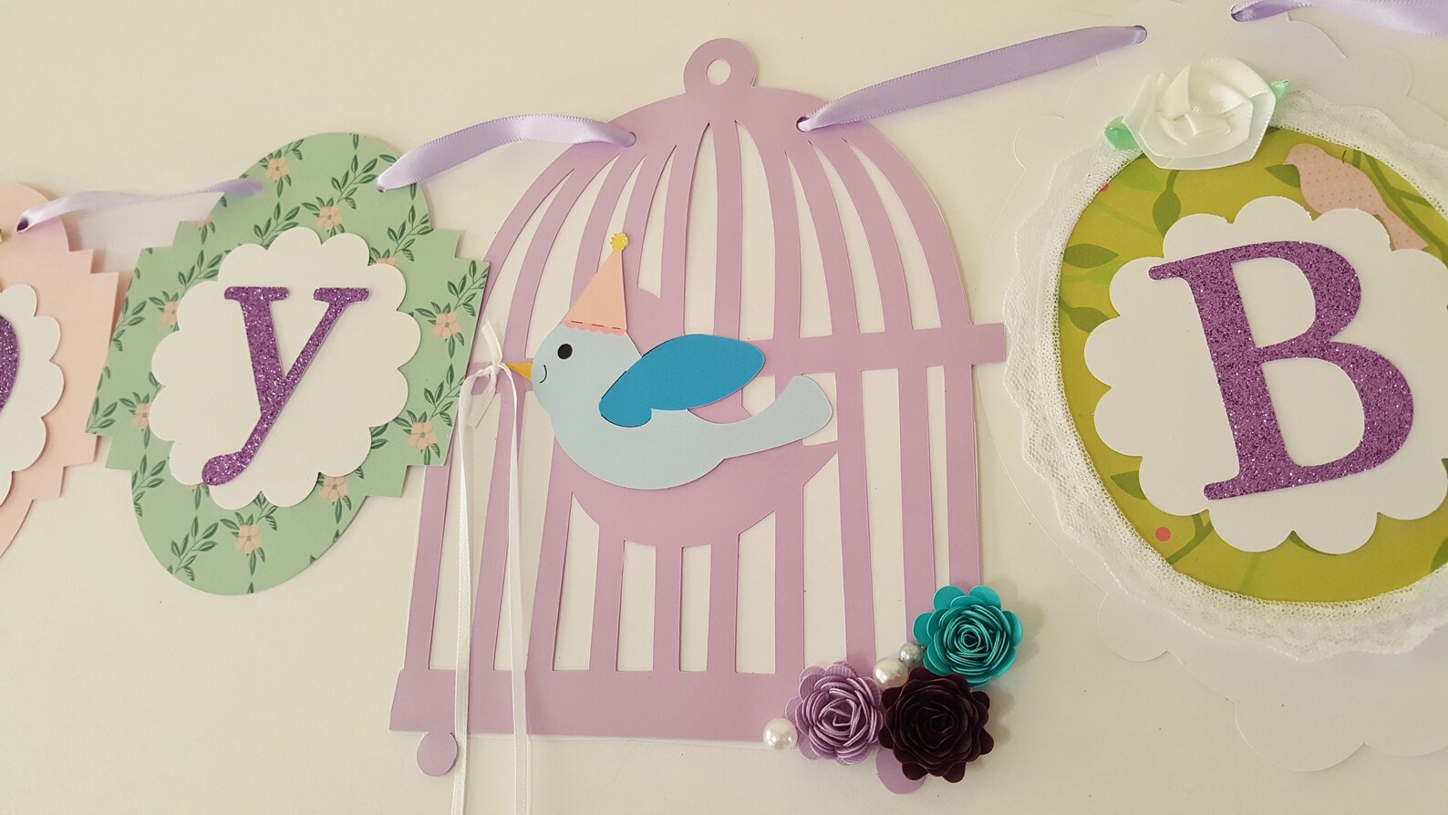 Birdcage Banner. Bird Theme Garland. Birthday Decor. Vintage Style ...