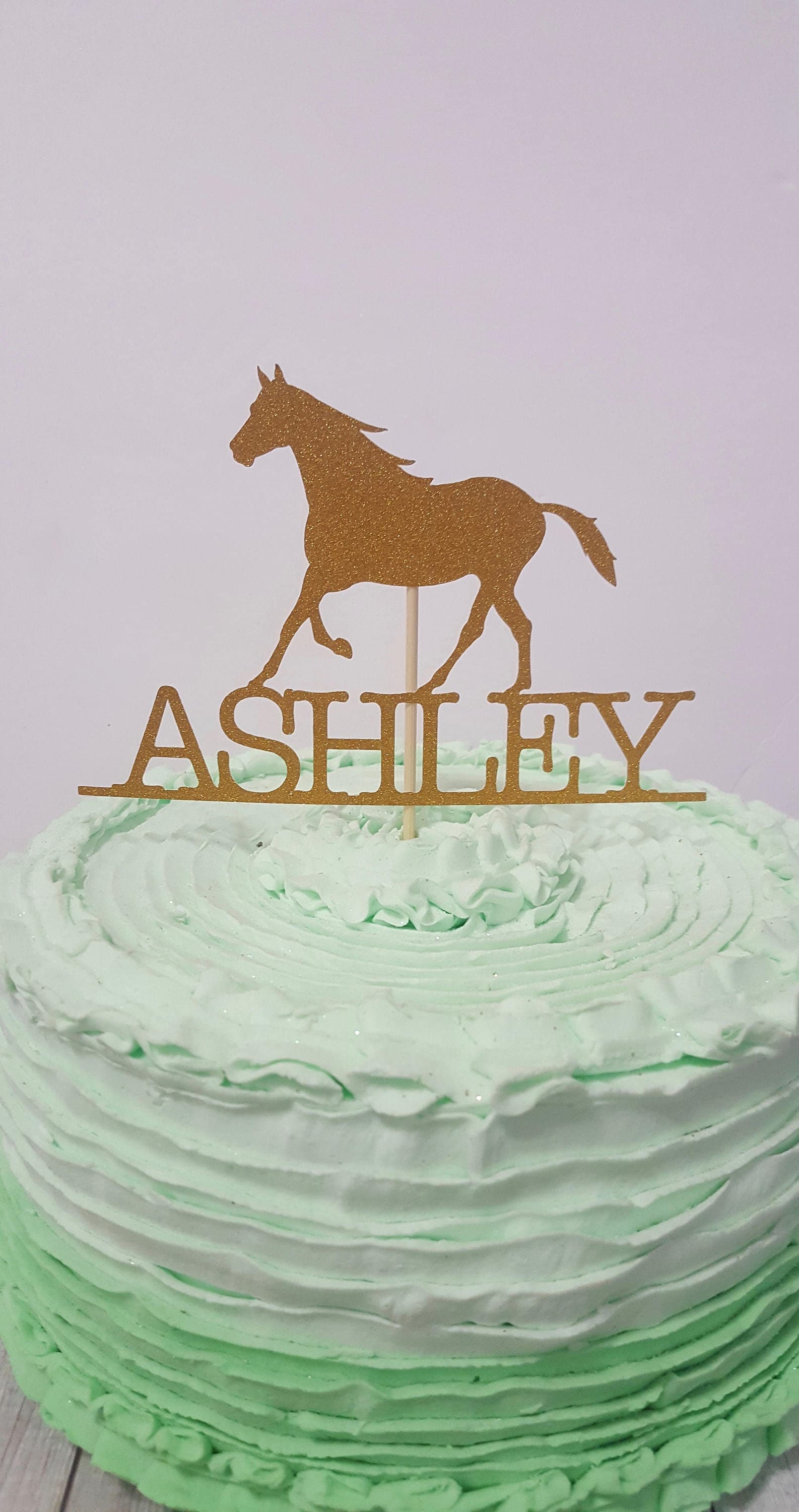 Topper de pastel de caballo. Decoración personalizada de - Etsy México