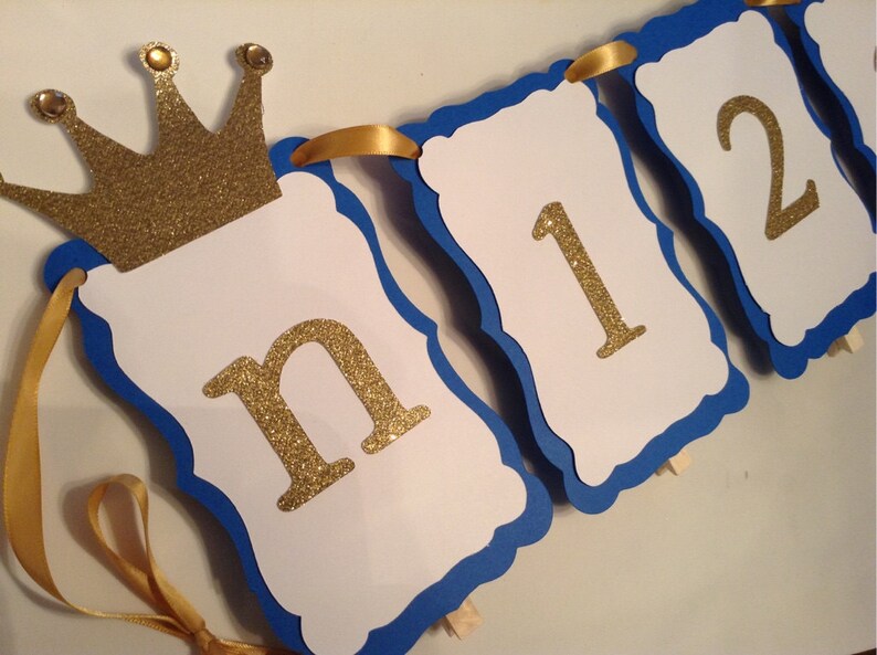 Prince Photo Banner. 12 Month Picture Banner. First Birthday - Etsy