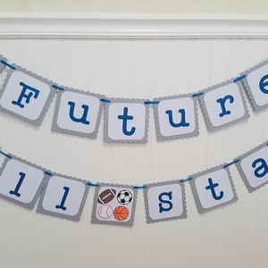 Future All Star Banner. Baby Shower Sports Banner. Custom Colors. - Etsy