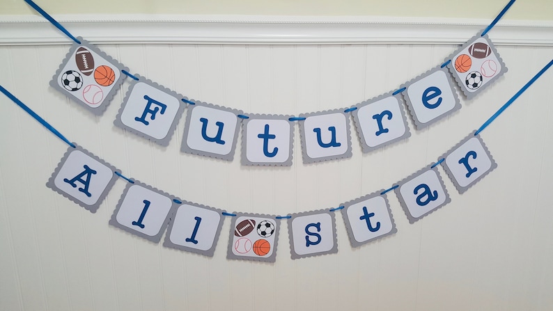 Future All Star Banner. Baby Shower Sports Banner. Custom Colors. - Etsy