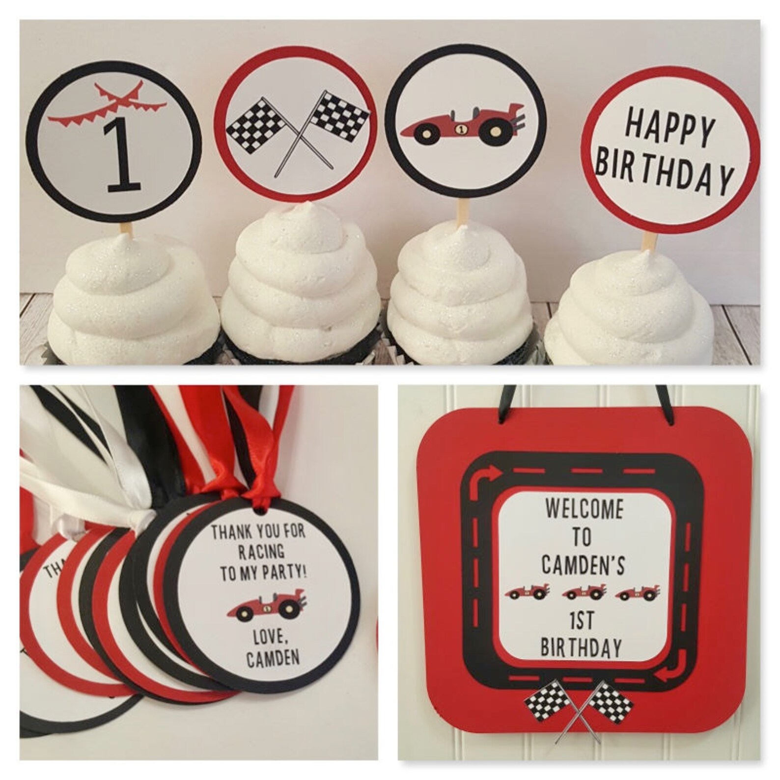 Race Car Favor Tags Racing Gift Tags Thank You Tags Race Car - Etsy