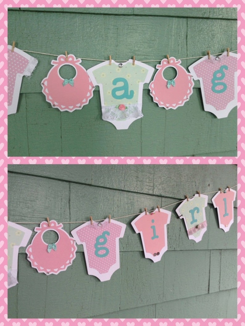 Welcome Baby ITS A GIRL Banner Shower Baby Naming Party | Etsy
