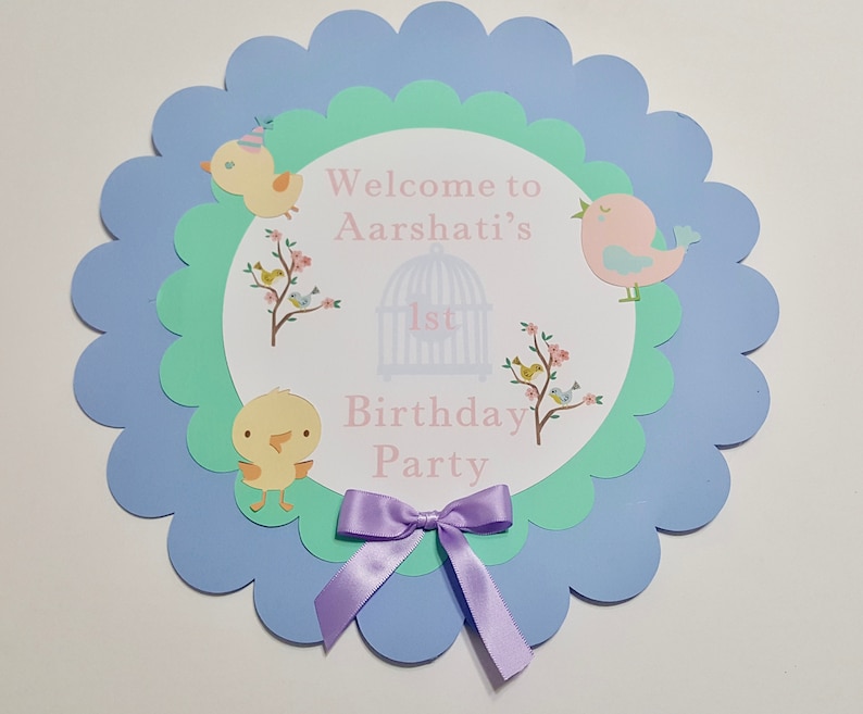 Bird Door Sign Birdy Welcome Birdie Theme Party Decor | Etsy