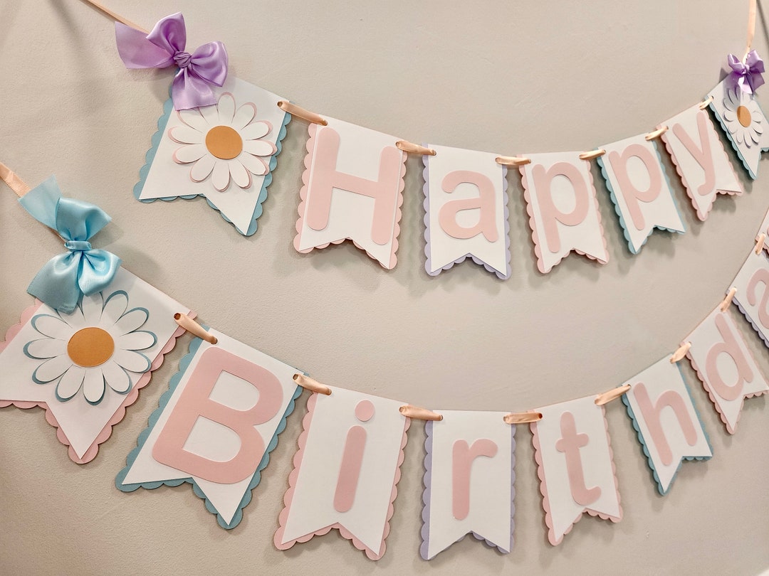Daisy Banner. Daisy Flower Happy Birthday Garland. Daisy Party ...