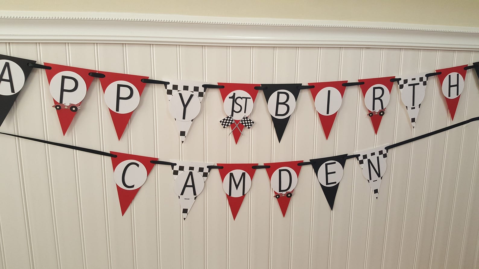 Race Car Birthday Banner. Racing Party Theme. Race Garland. - Etsy