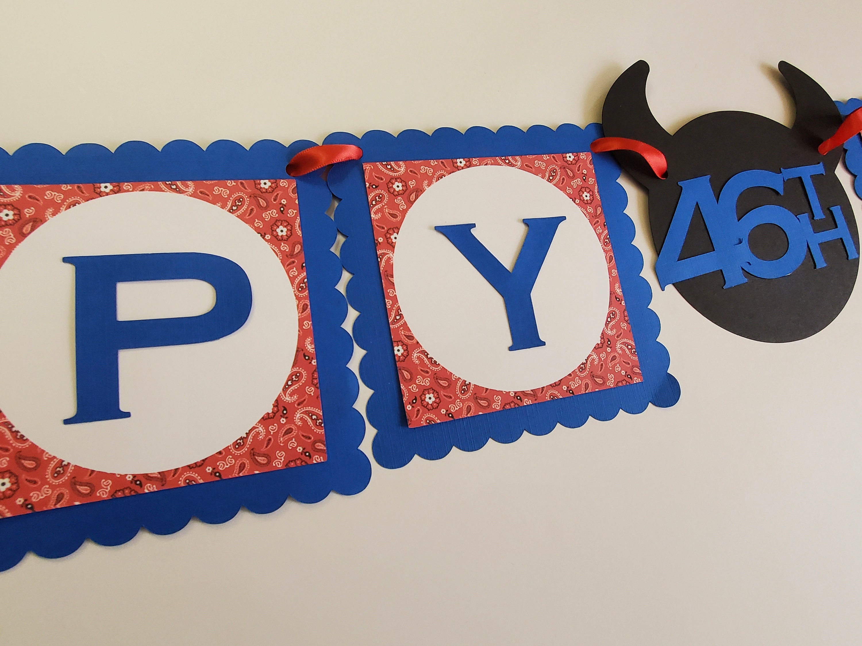 Bull Birthday Banner. Rodeo Banner. Bull Rider Birthday | Etsy