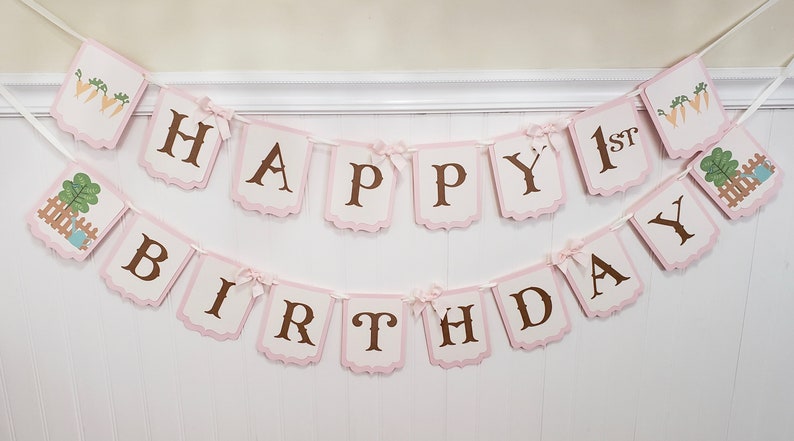 Rabbit Banner. Rabbit Birthday Banner. Bunny Garland. - Etsy