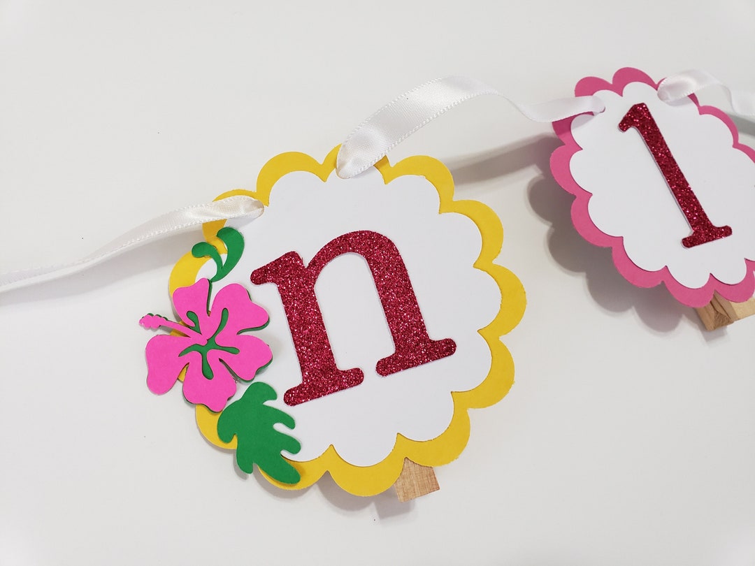 Tropical Luau Photo Banner: Hawaiian First Birthday Decor - Etsy
