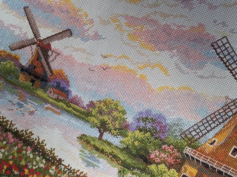 Dutch Windmills Counted Cross Stitch Kit Merejka K-167 - Etsy