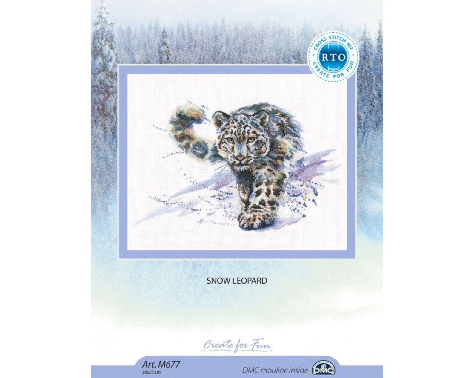 Counted Cross Stitch Kit Snow Leopard M677 by RTO - Etsy