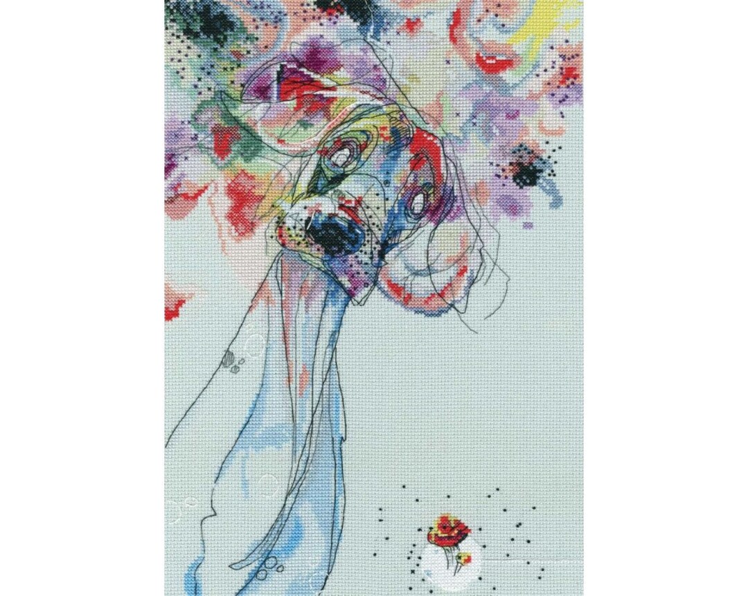 Cross Stitch Kit by RTO Color Outside Your Lines - Etsy