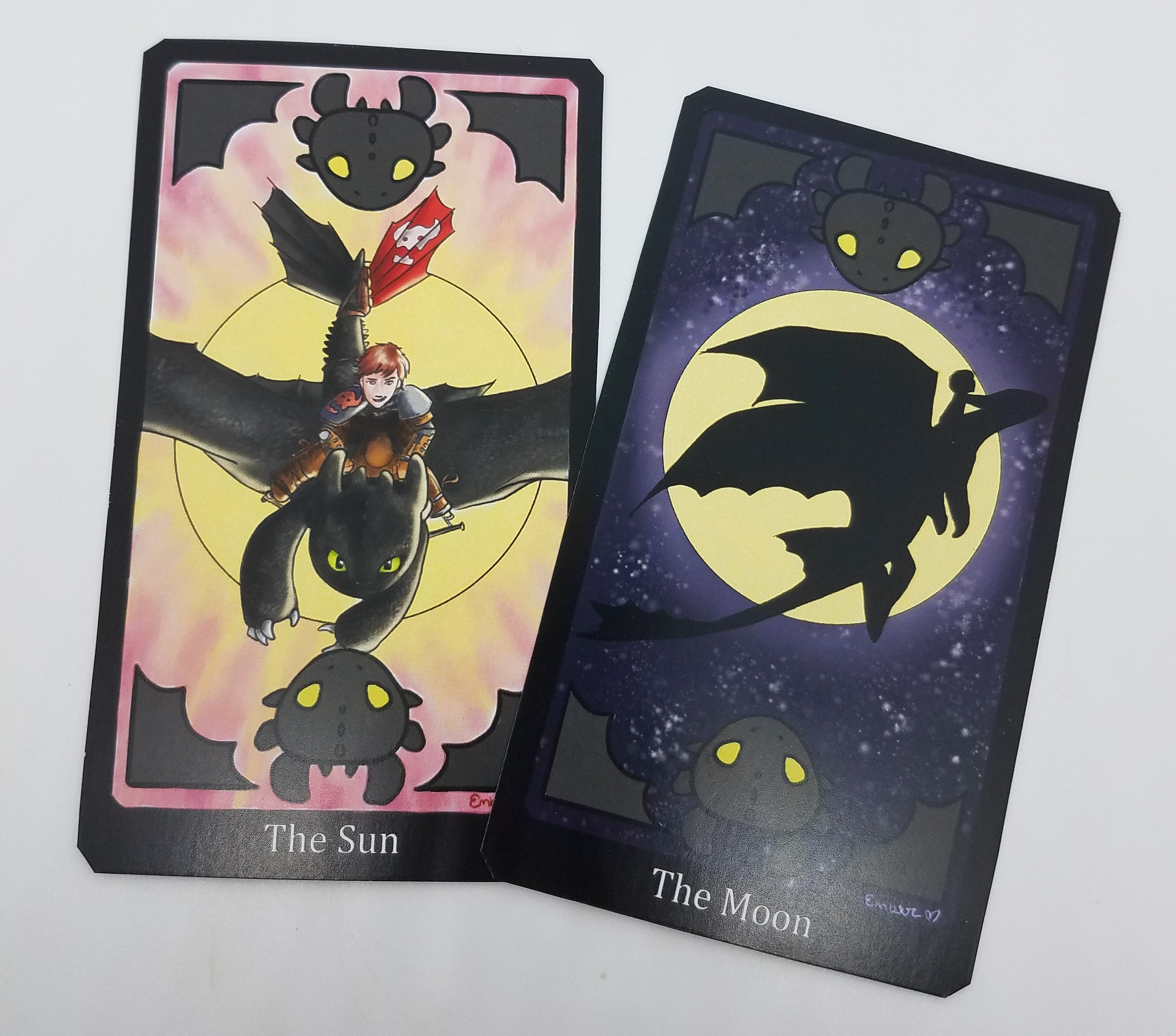 HTTYD Tarot Cards the Sun and the Moon Toothless Tarot - Etsy