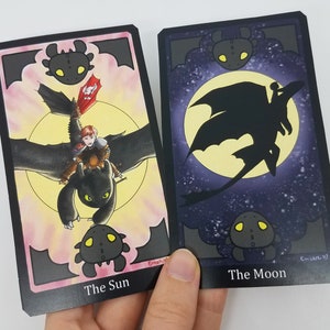 HTTYD Tarot Cards the Sun and the Moon Toothless Tarot - Etsy