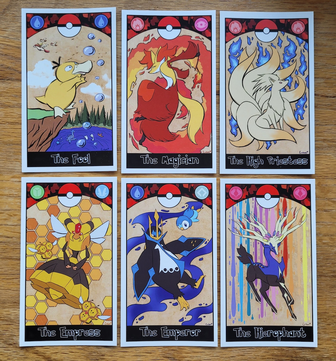 Pokémon Tarot Card Set 22 Pokemon Tarot Cards Major - Etsy