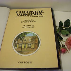 Vintage Colonial Virginia Picture Book 1979 Crescent Book - Etsy