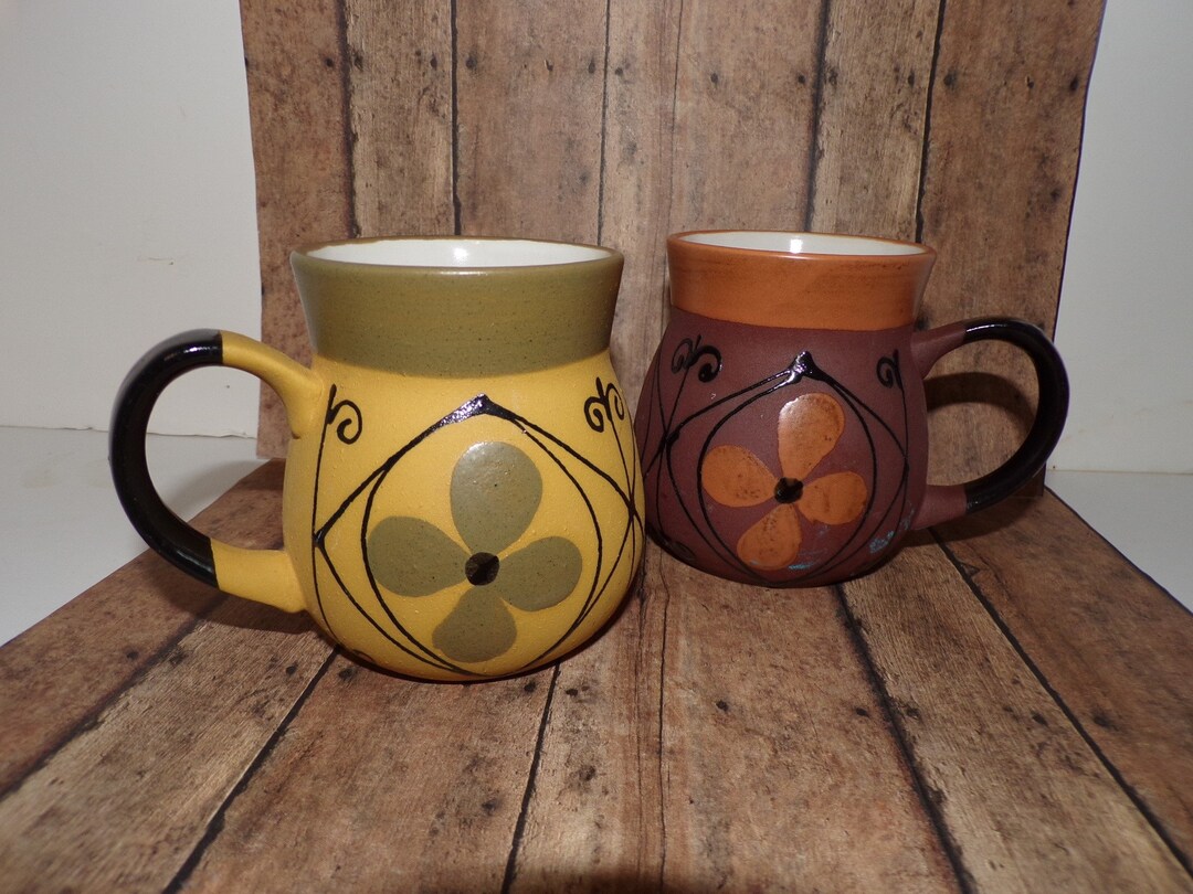 Mugs Retro Style Art Deco Coffee Mugs Stamped SEKKI Numbered Cup ...