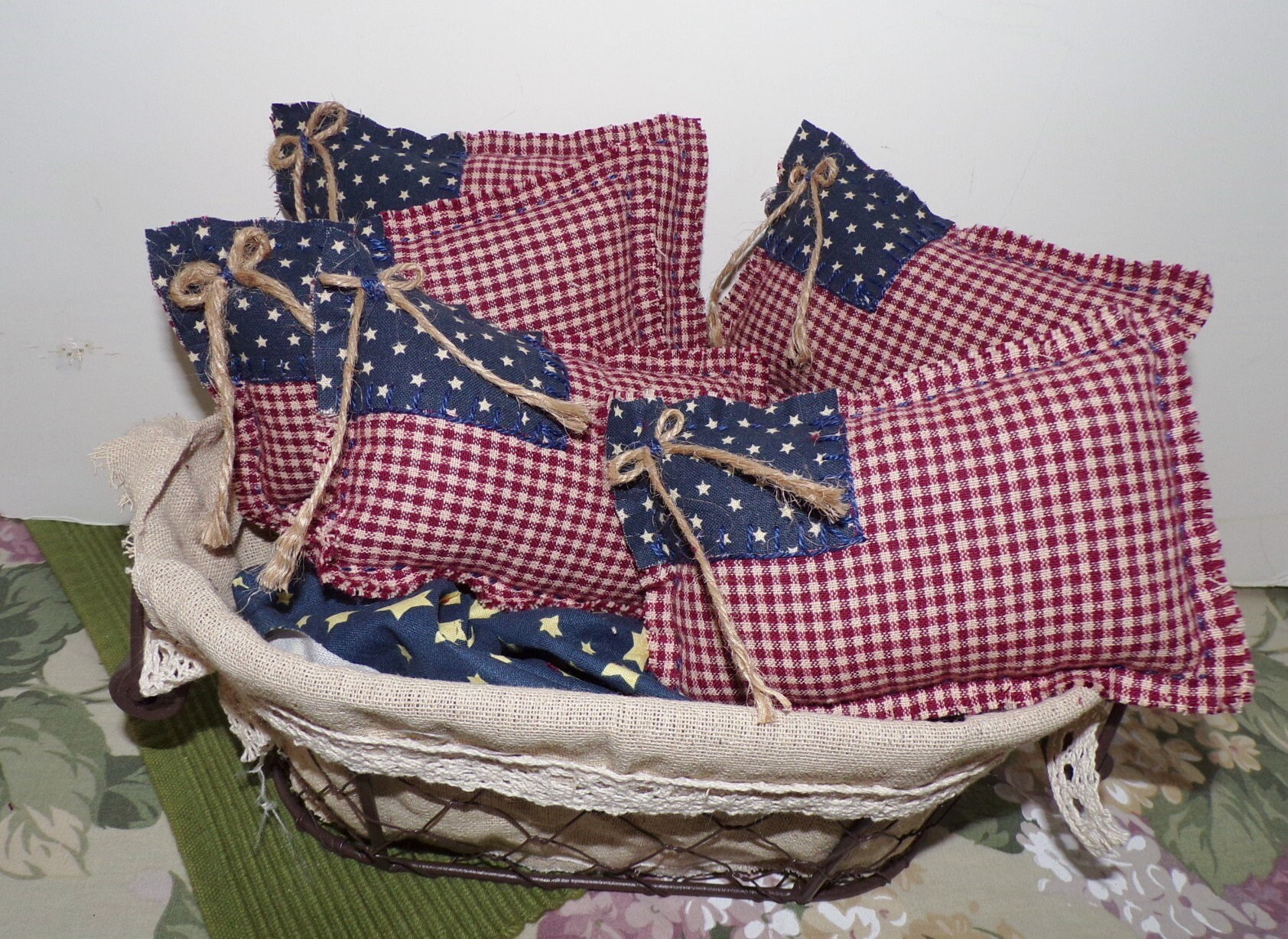 Patriotic Flag Bowl Fillers 4th of July Labor Day Veterans, Primitive ...