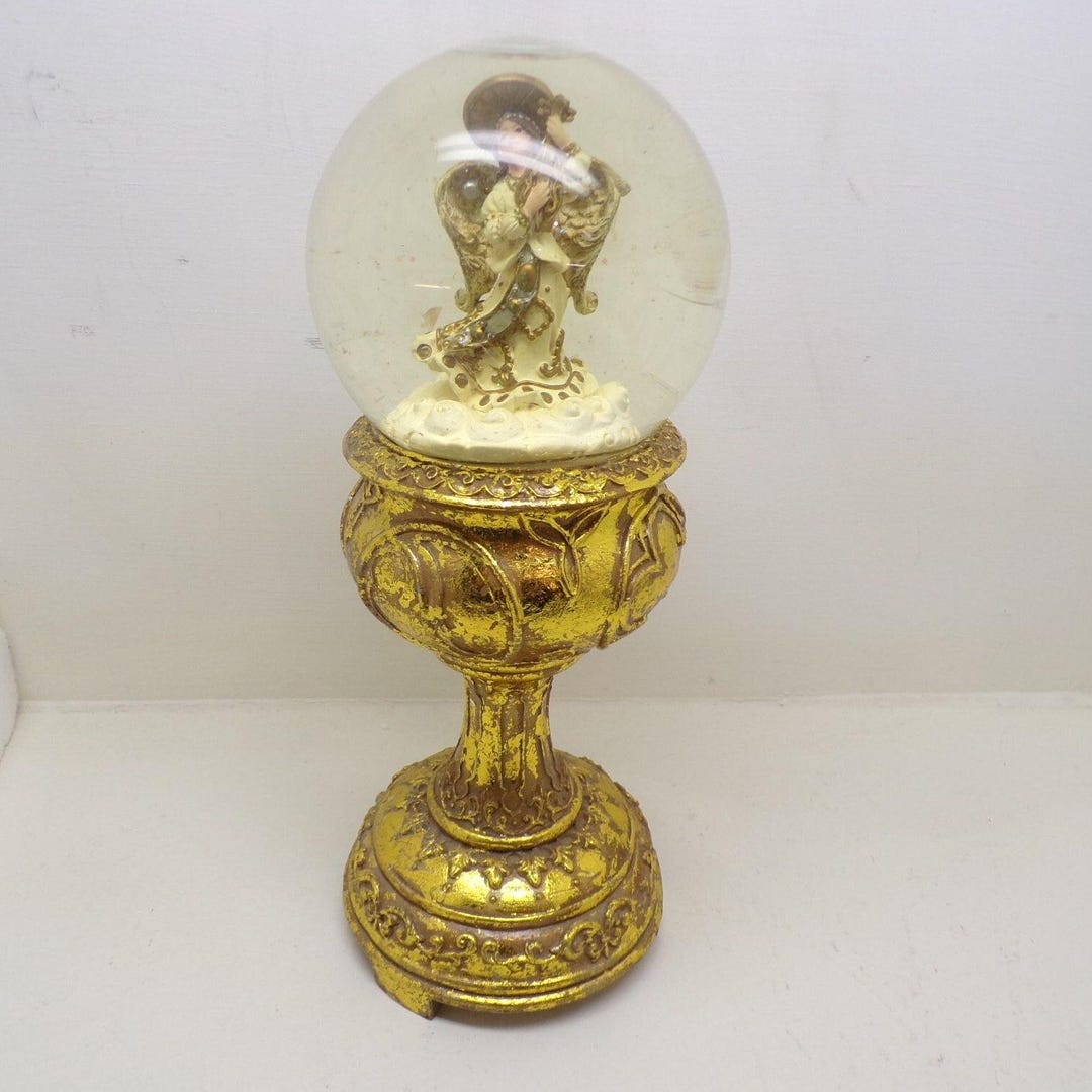 Musical Angel Snow Globe JC Penny Vintage Home Collection 1991 - Etsy