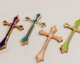 Wooden Epoxy Cross - Etsy