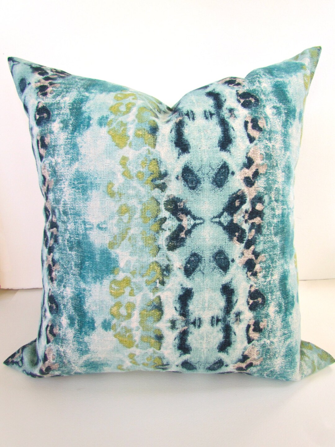 TEAL BLUE PILLOW Cover Blue Decorative Throw Pillows Teal Navy Blue ...