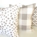 TAN PILLOWS Tan Pillow Covers Taupe Ecru Buffalo Check Pillow - Etsy