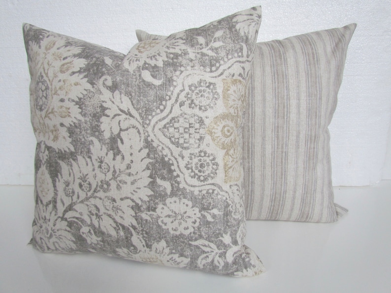 GRAY PILLOWS GREY Throw Pillow Covers Tan Pillows Grey Decorative Throw ...