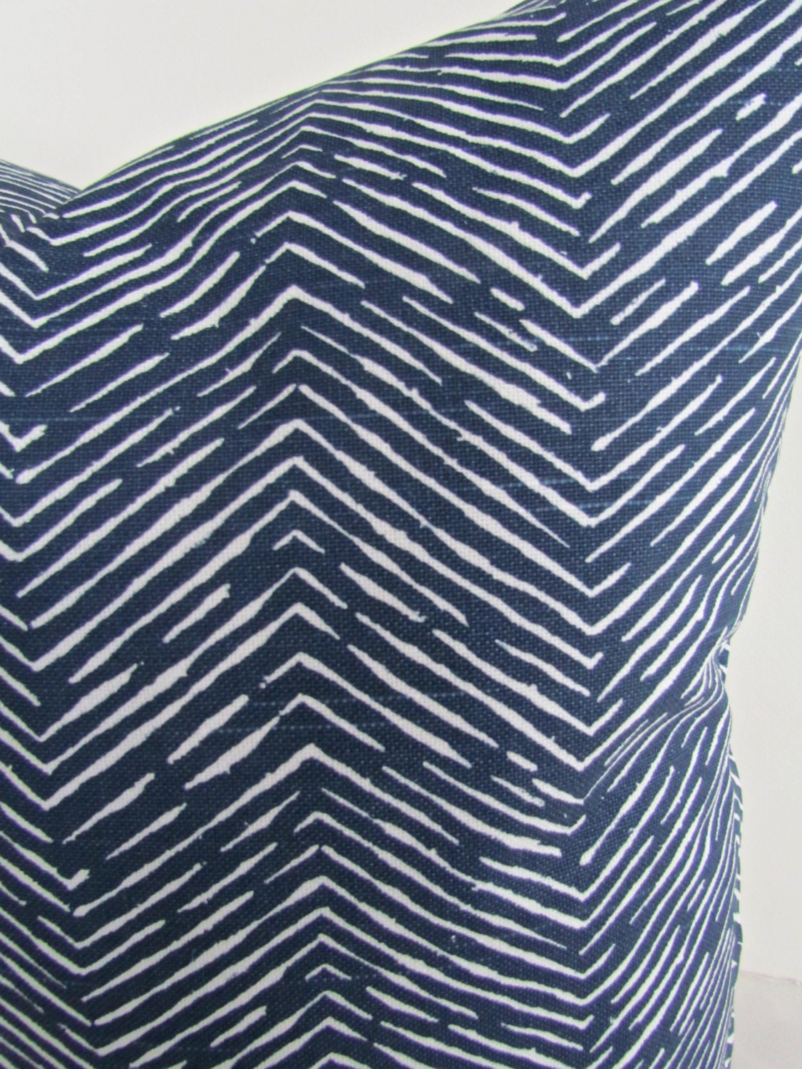 BLUE PILLOWS Dark Blue Throw Pillows Herringbone Pillow Covers ...