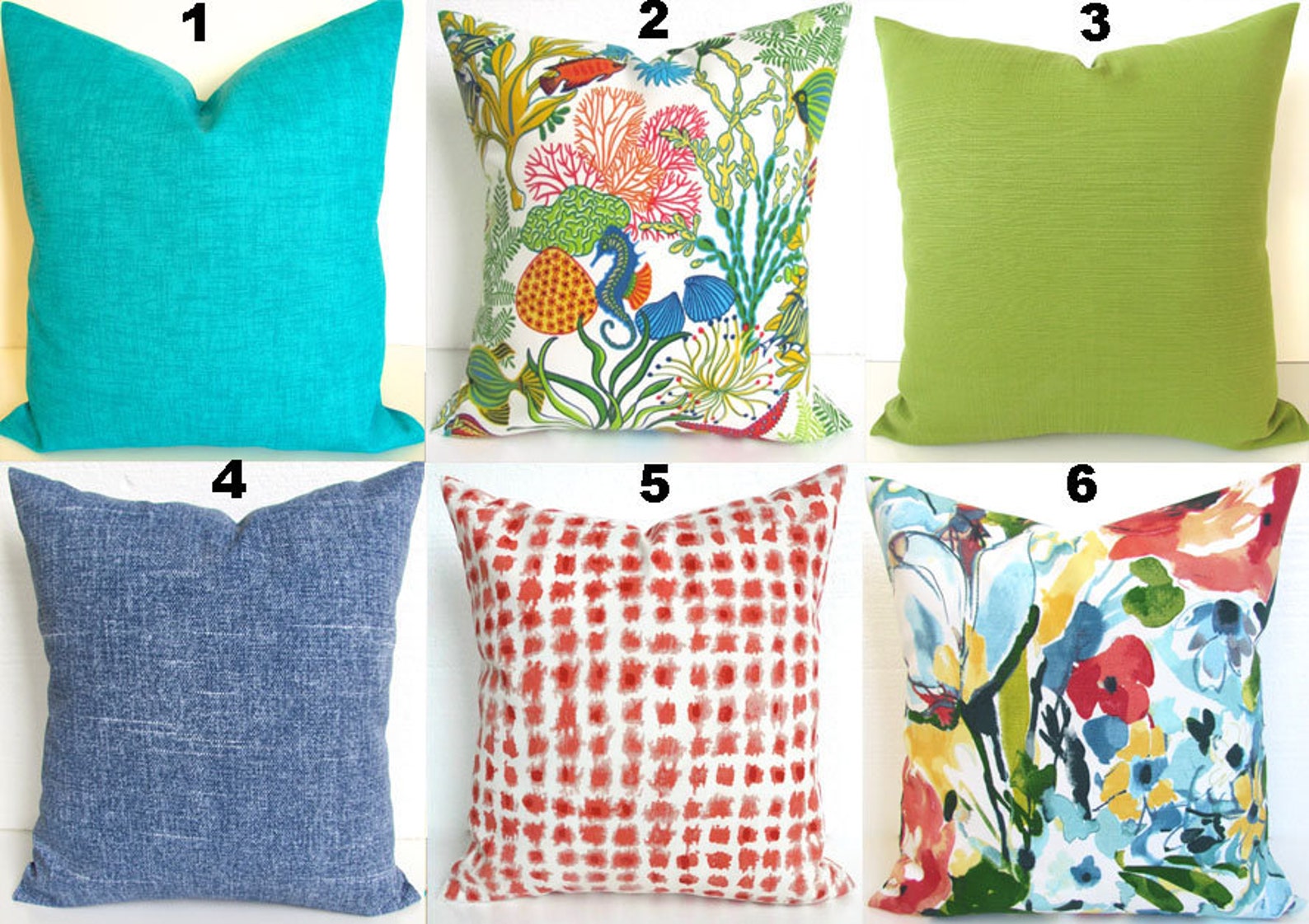 CORAL OUTDOOR PILLOWS Orange Shells Outdoor Pillow Covers - Etsy