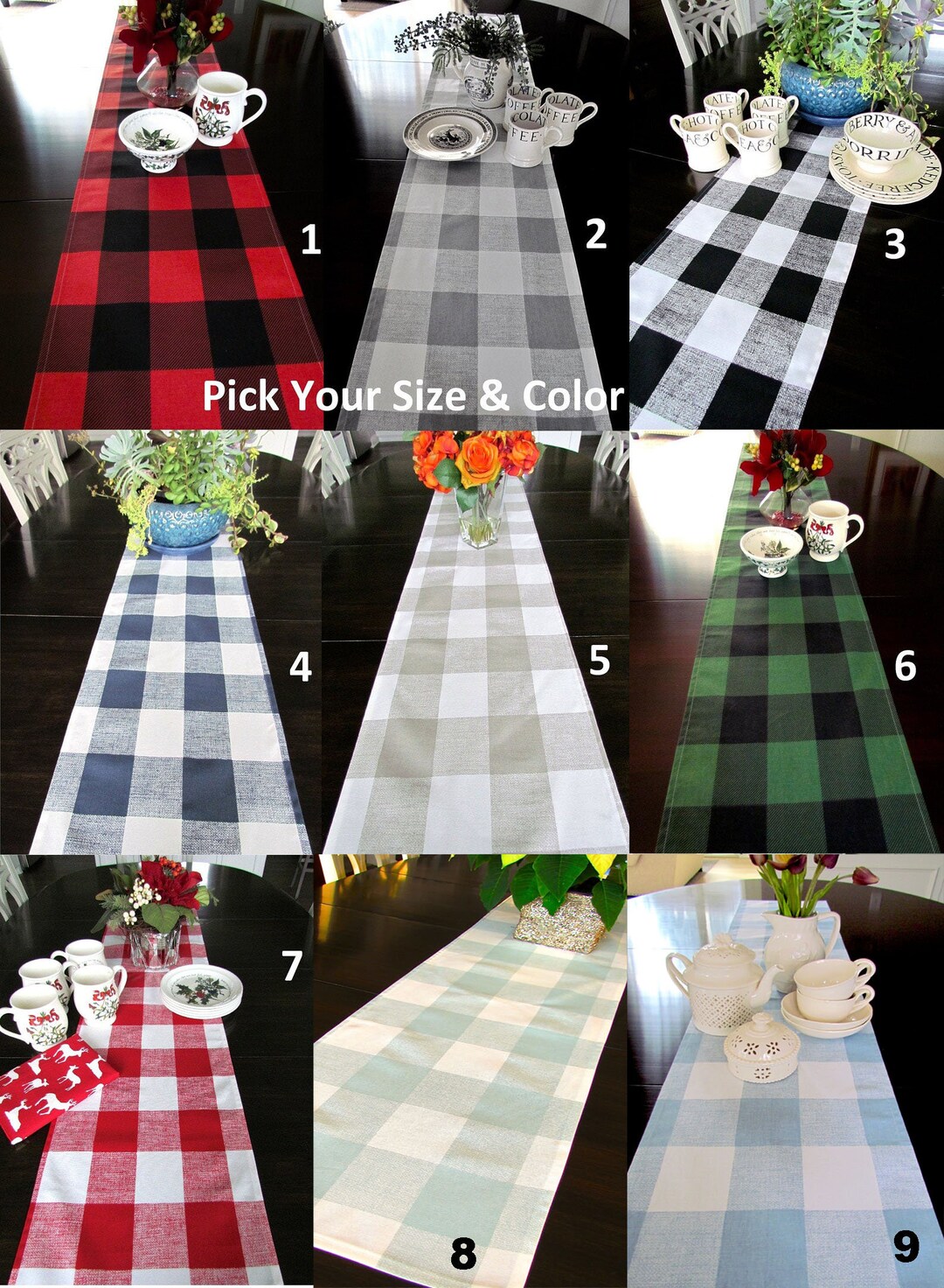 Buffalo Check TABLE Runners Plaid Table Runners Farm House Table ...