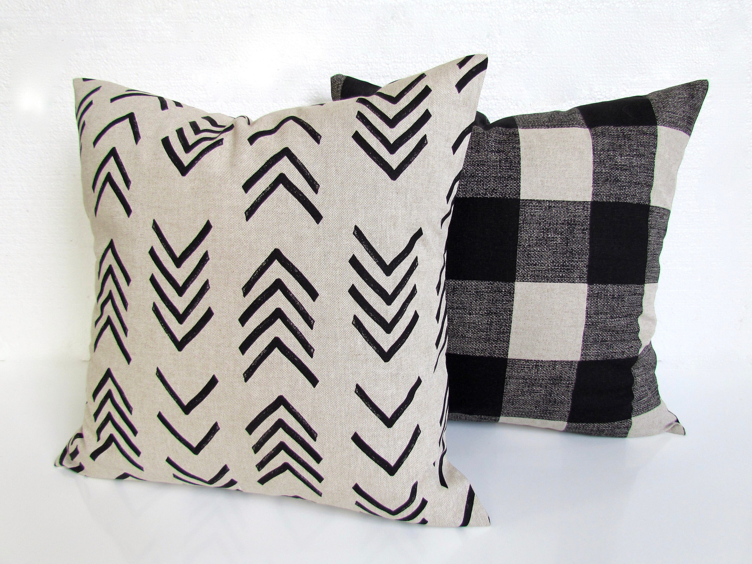 Black PILLOWS Decorative Throw Pillow Covers Black Pillows | Etsy