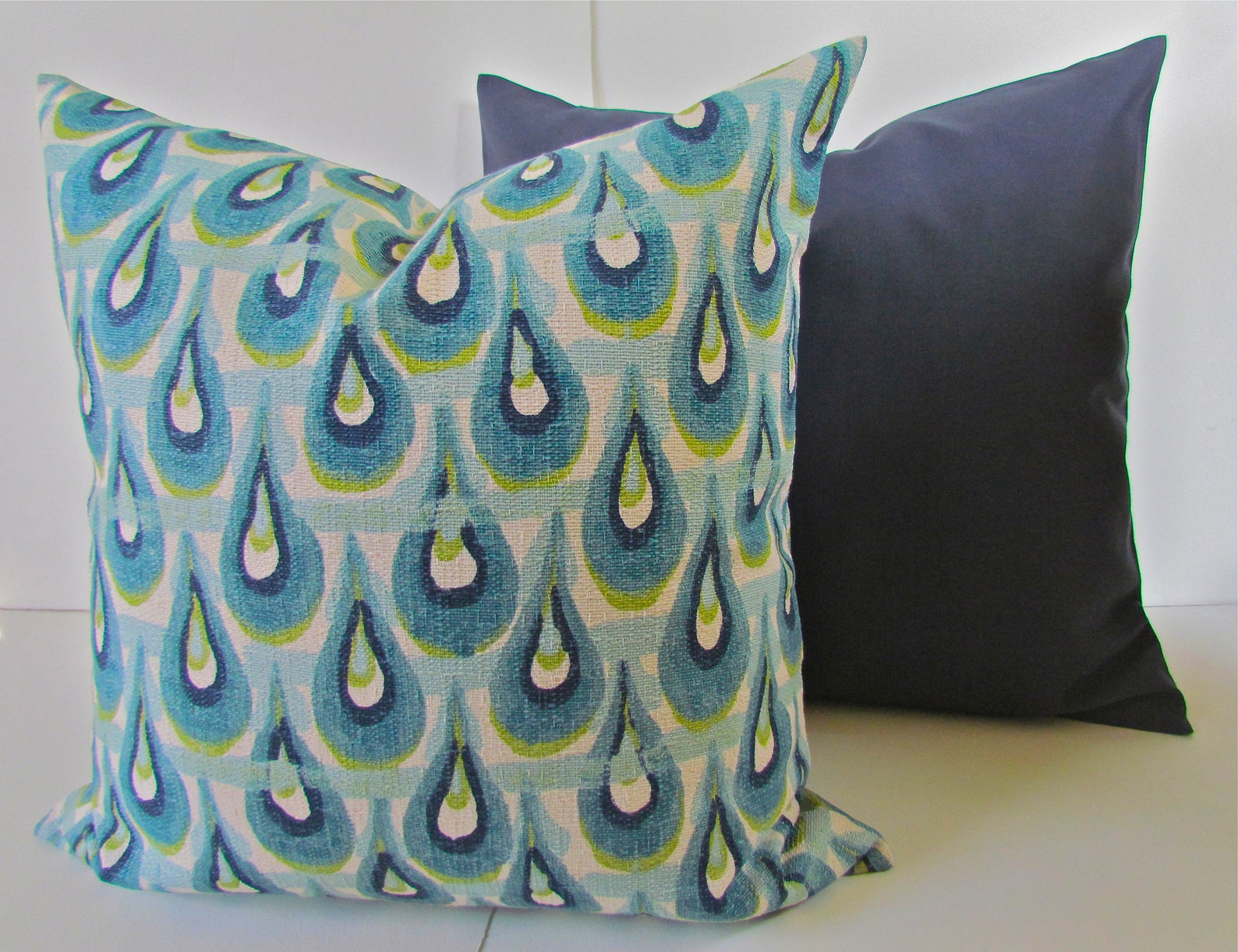 TURQUOISE Pillows Teal Pillows Blue Throw Pillow Covers - Etsy