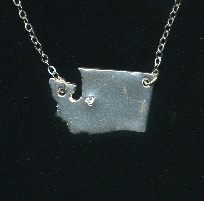 Handcrafted From Recycled Silver, This Washington State Pendant Hangs ...