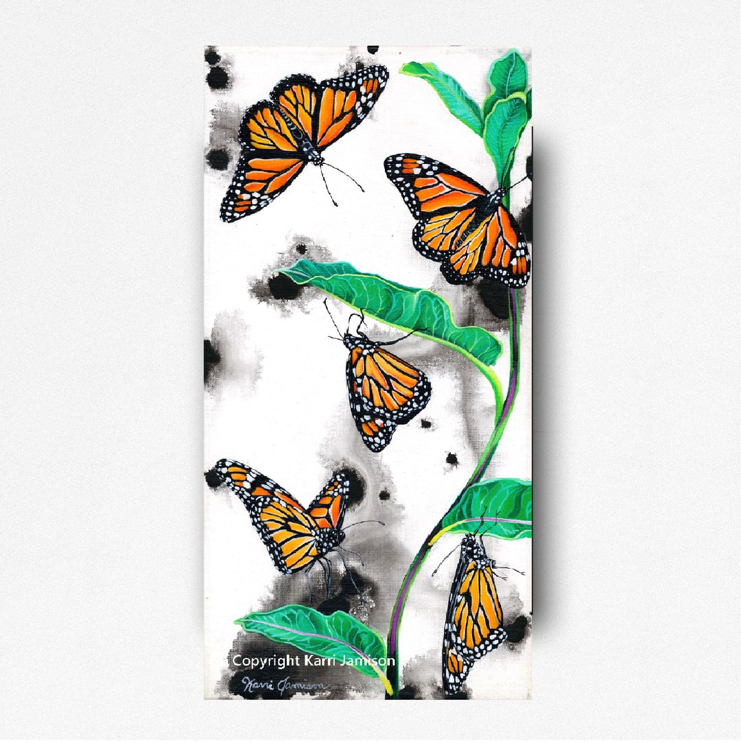 Monarch Butterfly Art Print, Monarch Wall Print, Butterfly Home Decor ...