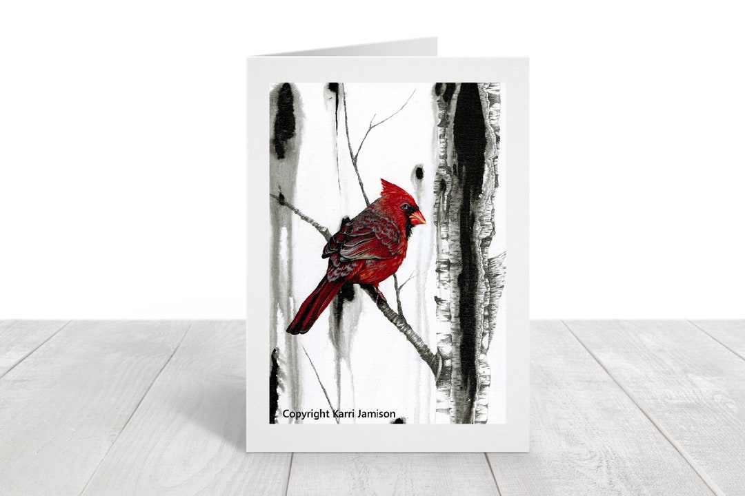 Cardinal Male Greeting Card #2, Blank Card, Note Card, Envelope ...