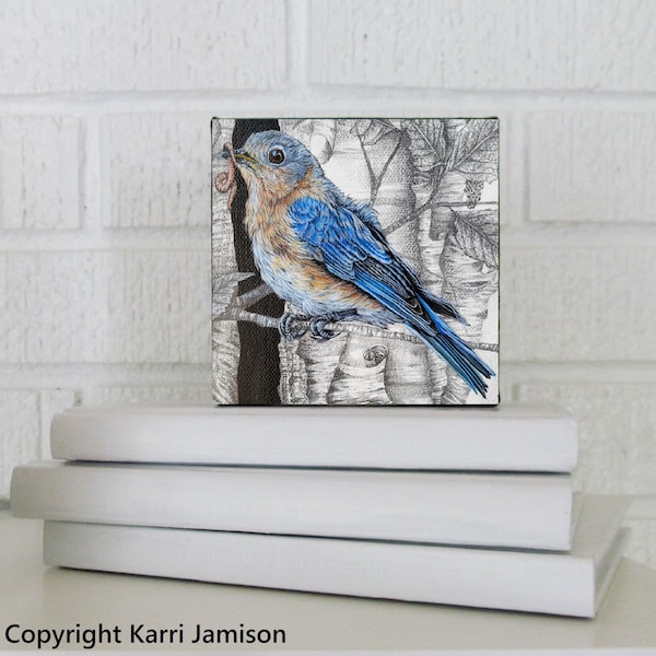 Female Bluebird Art - Etsy