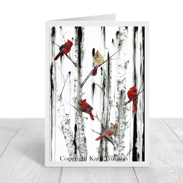 Cardinal Card - Etsy