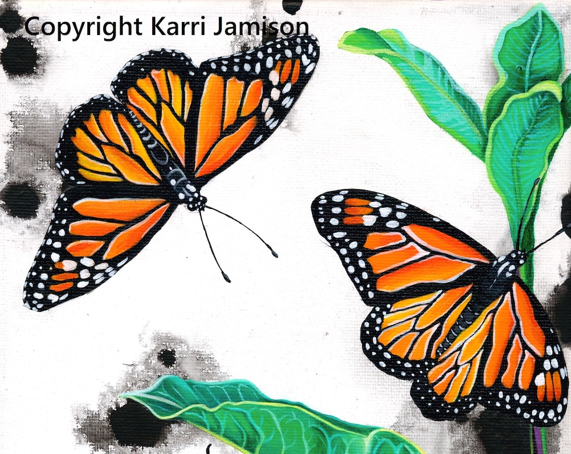 Monarch Butterfly Art Print Monarch Wall Print Butterfly | Etsy