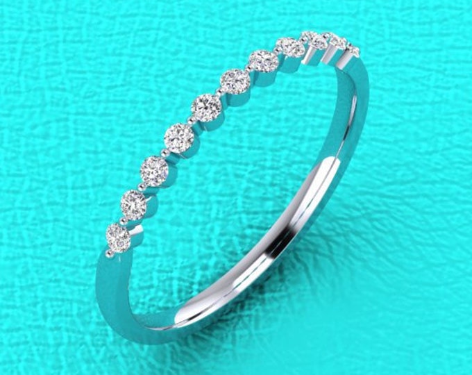 1.5mm Single Prong Diamond Band - Etsy