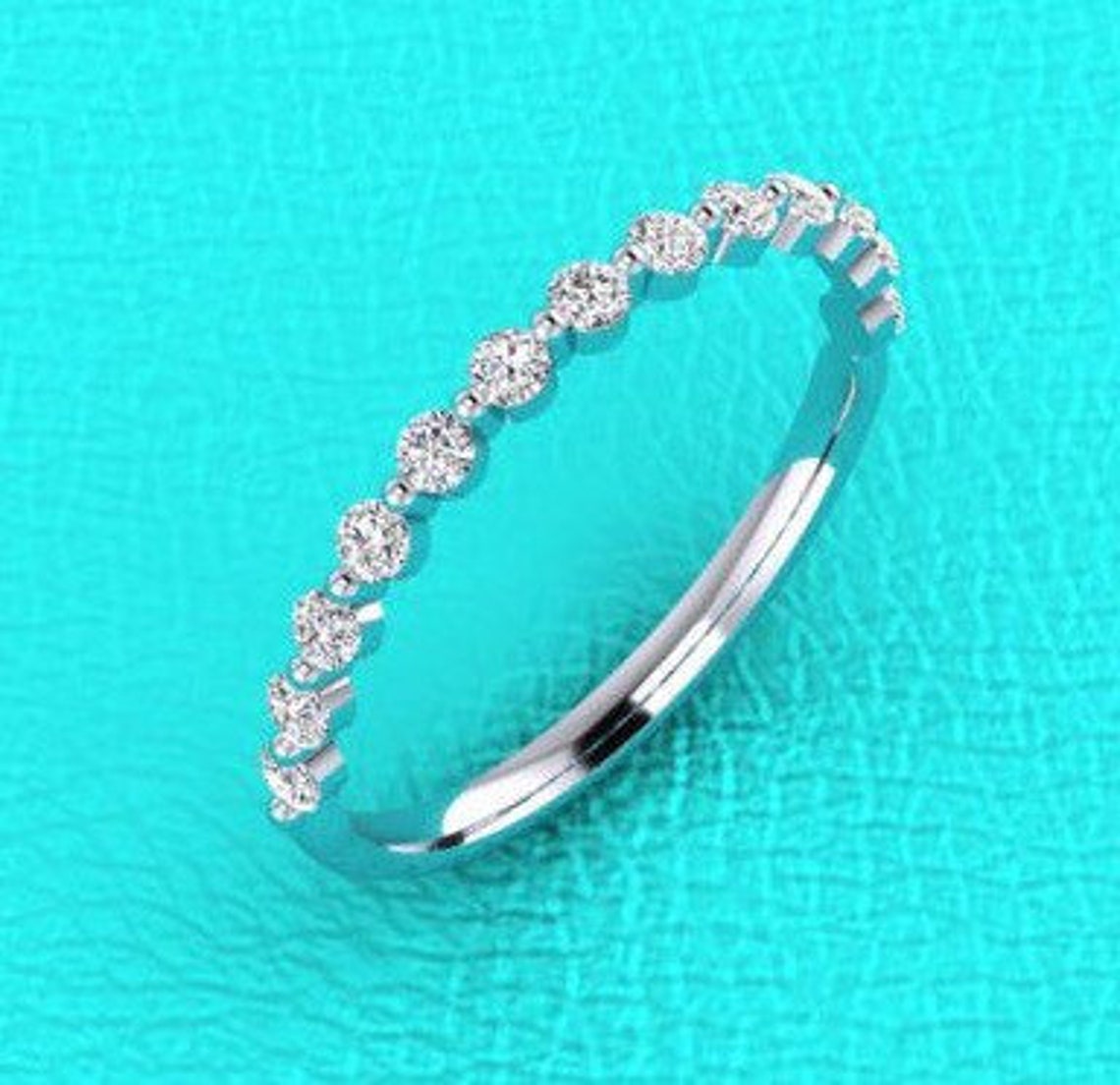 1.8mm Single Prong Diamond Band - Etsy
